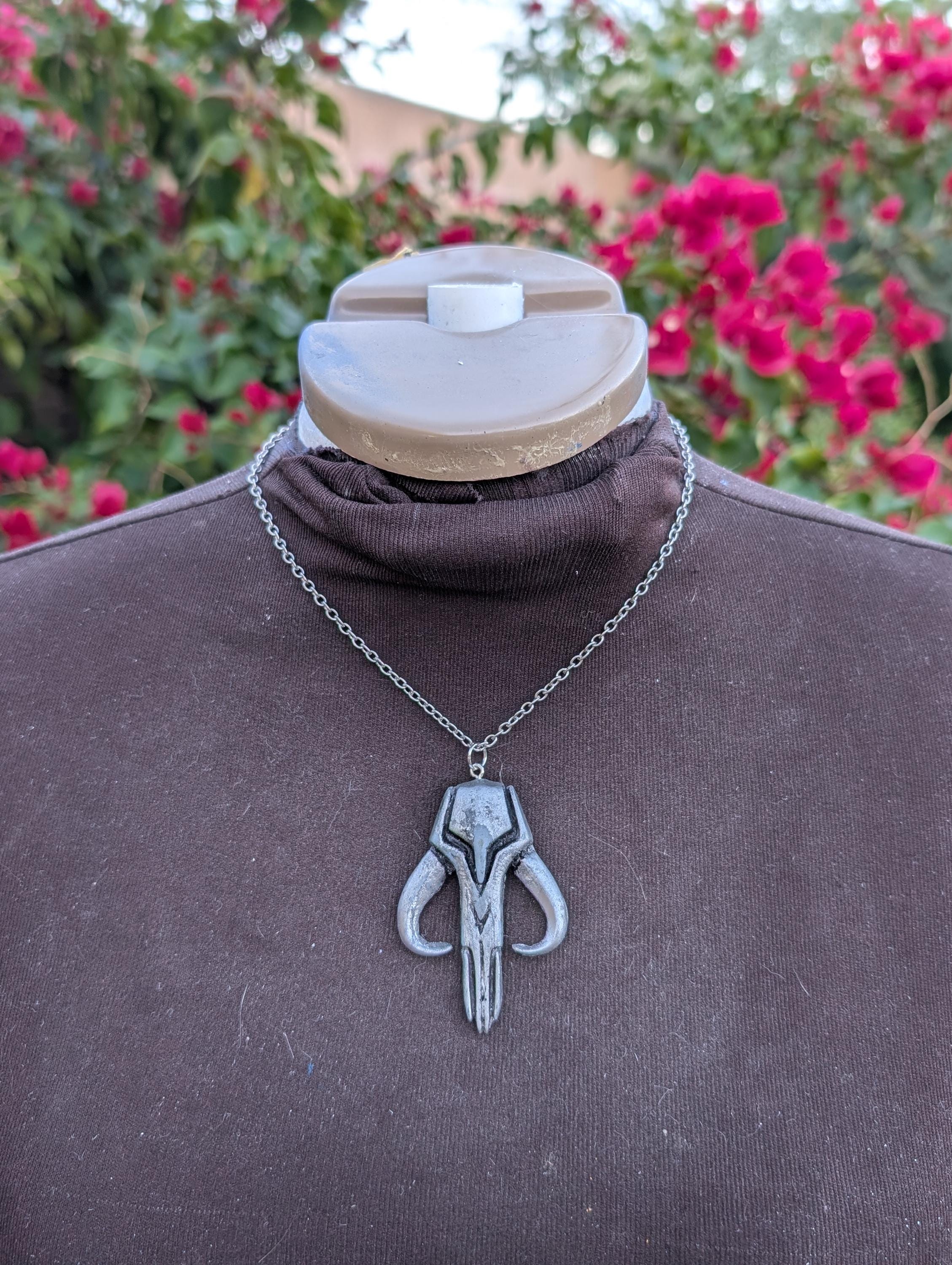 Bo Katan's Mythosaur Skull Pendant Necklace - Amber Brite Props